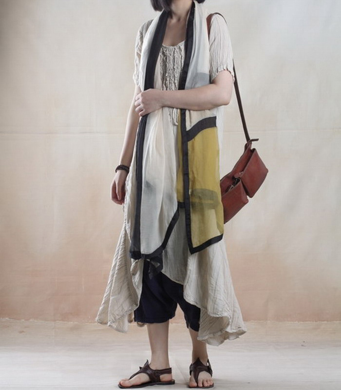 Unique Fashion Color Matching Silk Scarf Beautiful Thin Summer Scarf in ...