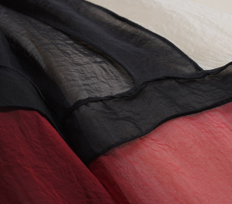 Unique Fashion Color Matching Silk Scarf Beautiful Thin Summer Scarf in ...