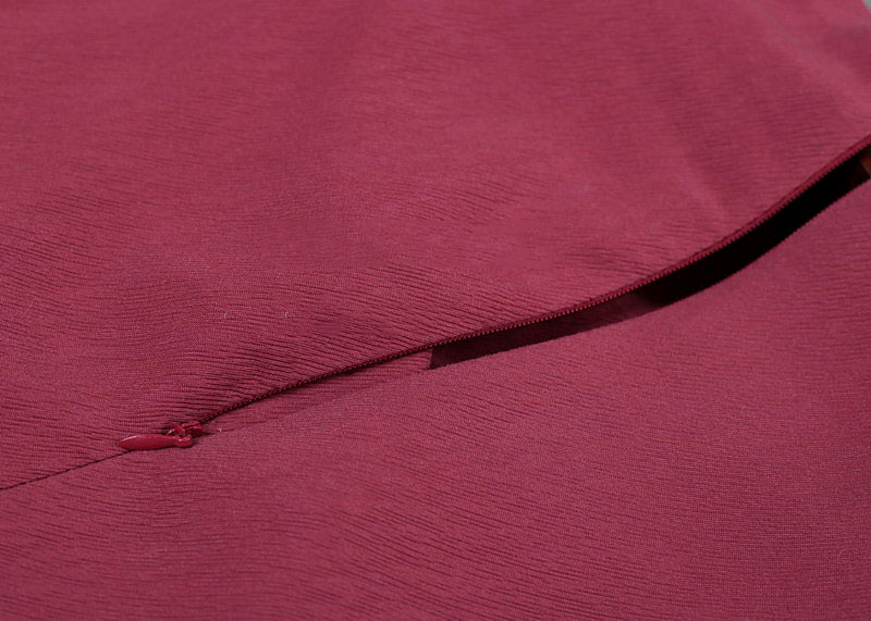 Back Zip Mock Neck Designer Dress Draped Beautiful Maxi Dress in Red ...