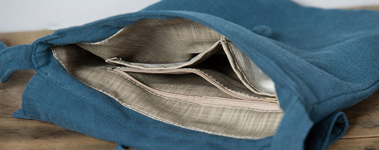 Chinese Buttons Flap Bag Cotton Linen Vintage Bag in Beige Black ...