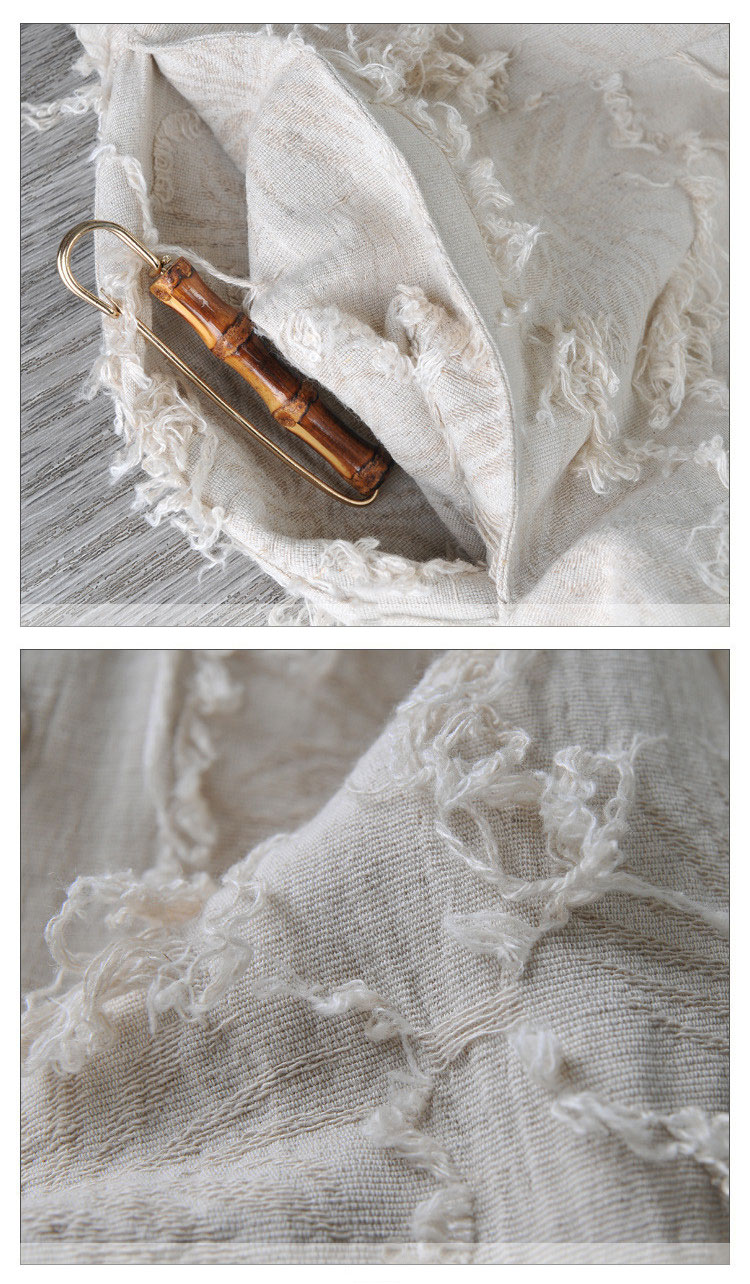 Relax-Fit Dew Retting Linen Tassel Pants Super Comfortable Wide Leg ...