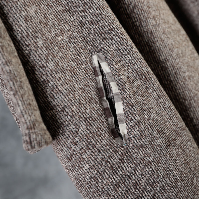 Wool Blend Long Winter Coat Plus Size H-Shaped Coat in Coffee Gray One ...