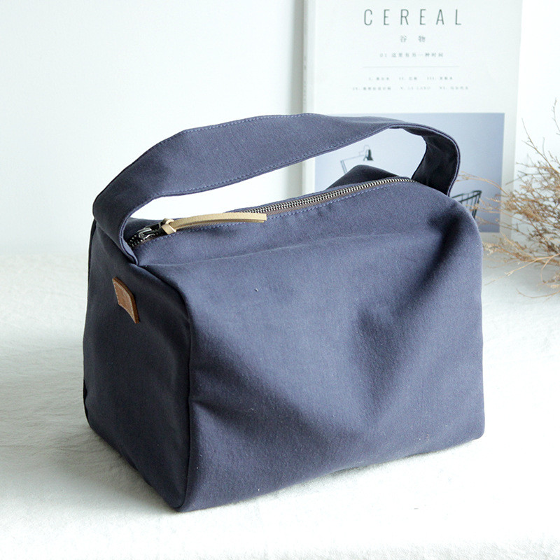 Minimalist Style Canvas Rectangle Bag Cute Travel Handbag in Gray ...