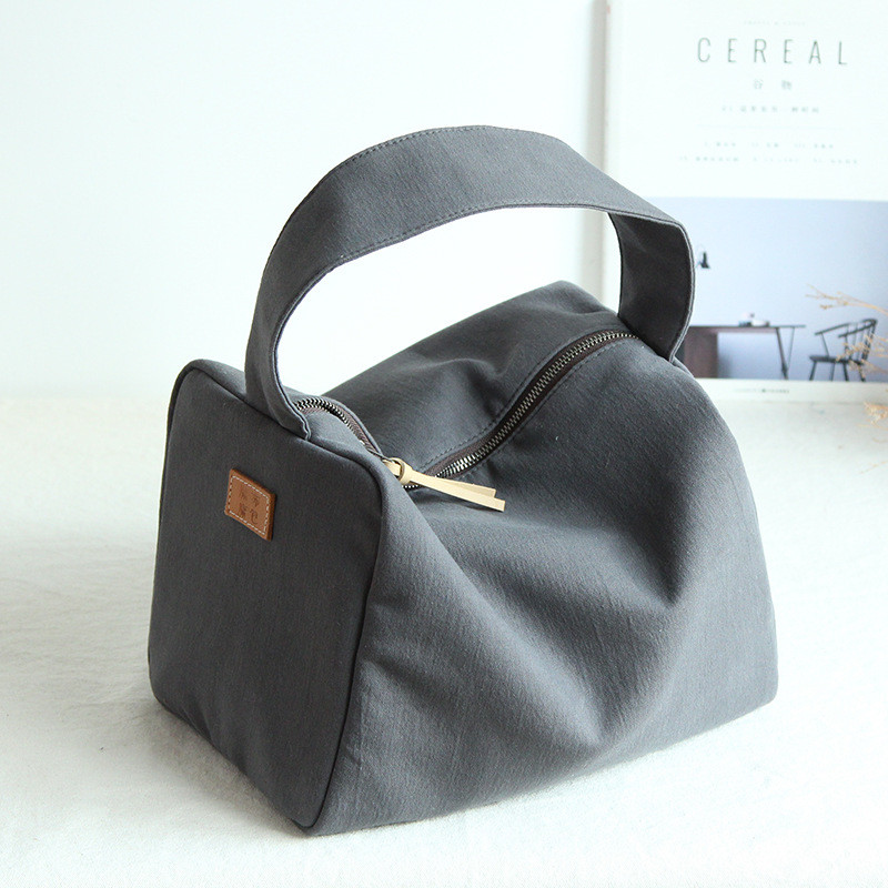 Minimalist Style Canvas Rectangle Bag Cute Travel Handbag in Gray ...