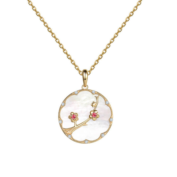 Chinese Elegant Designer Necklace Pinctada Albina Silver Necklace in #4 ...