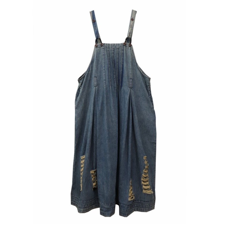 Thin Denim Comfy Maxi Dress Summer Ripped Flare Sundress in Black One ...