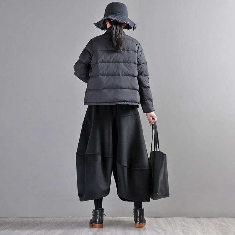 Frog Buttons Chinese Down Coat Womens Short Puffer in Azure M L ...