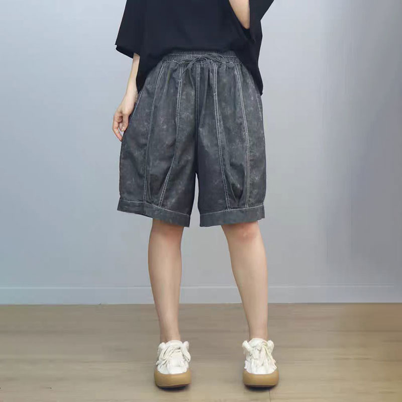Lazy Day Wide Leg Balloon Shorts in Apricot One Size - Morimiss.com