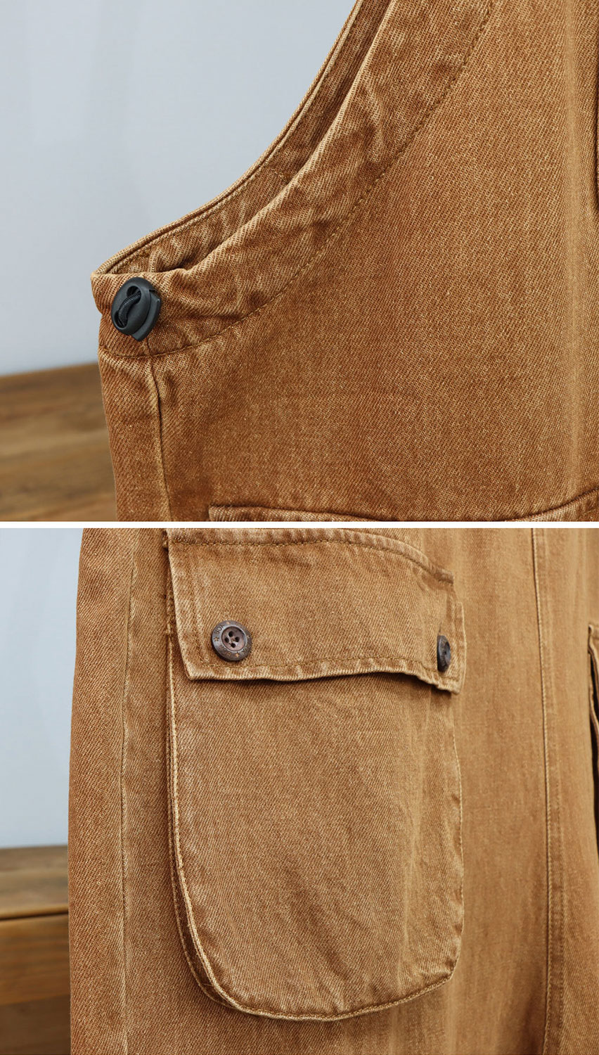 Casual Versatile Farm Overalls for Women in Camel Black Coral One Size ...